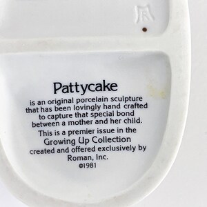 Vintage 1981 Pattycake Original Porcelain Sculpture "mother and Child", Premier Issue by Roman ...