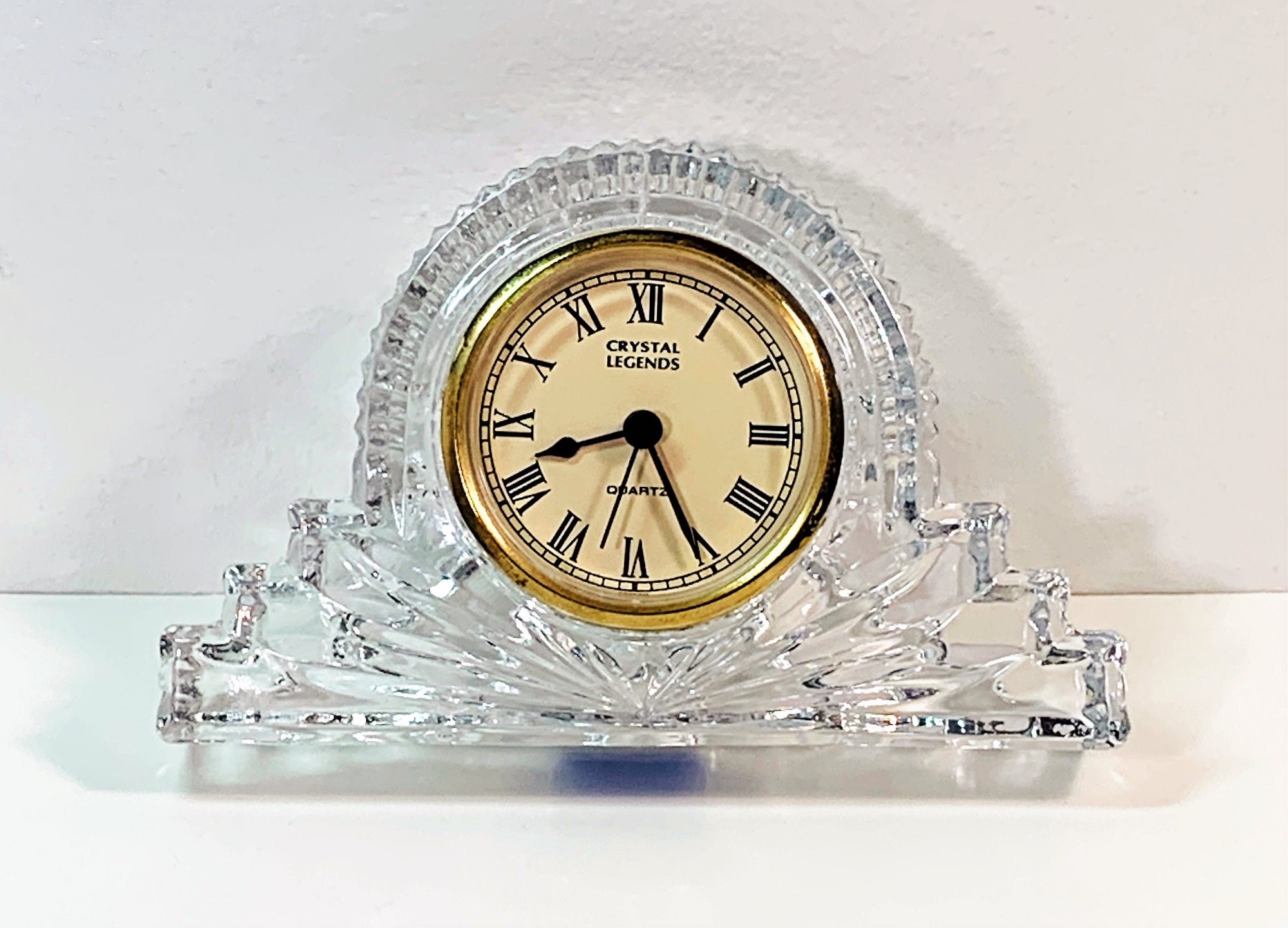 Vintage Crystal Legends by Godinger© Fine Lead Crystal Clock, Precision ...