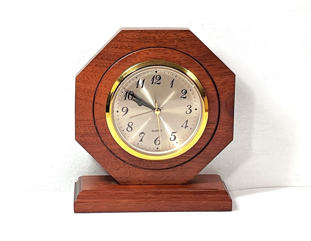 Vintage Krauss™ Carved American Walnut Alarm Clock, Handcrafted in USA ...