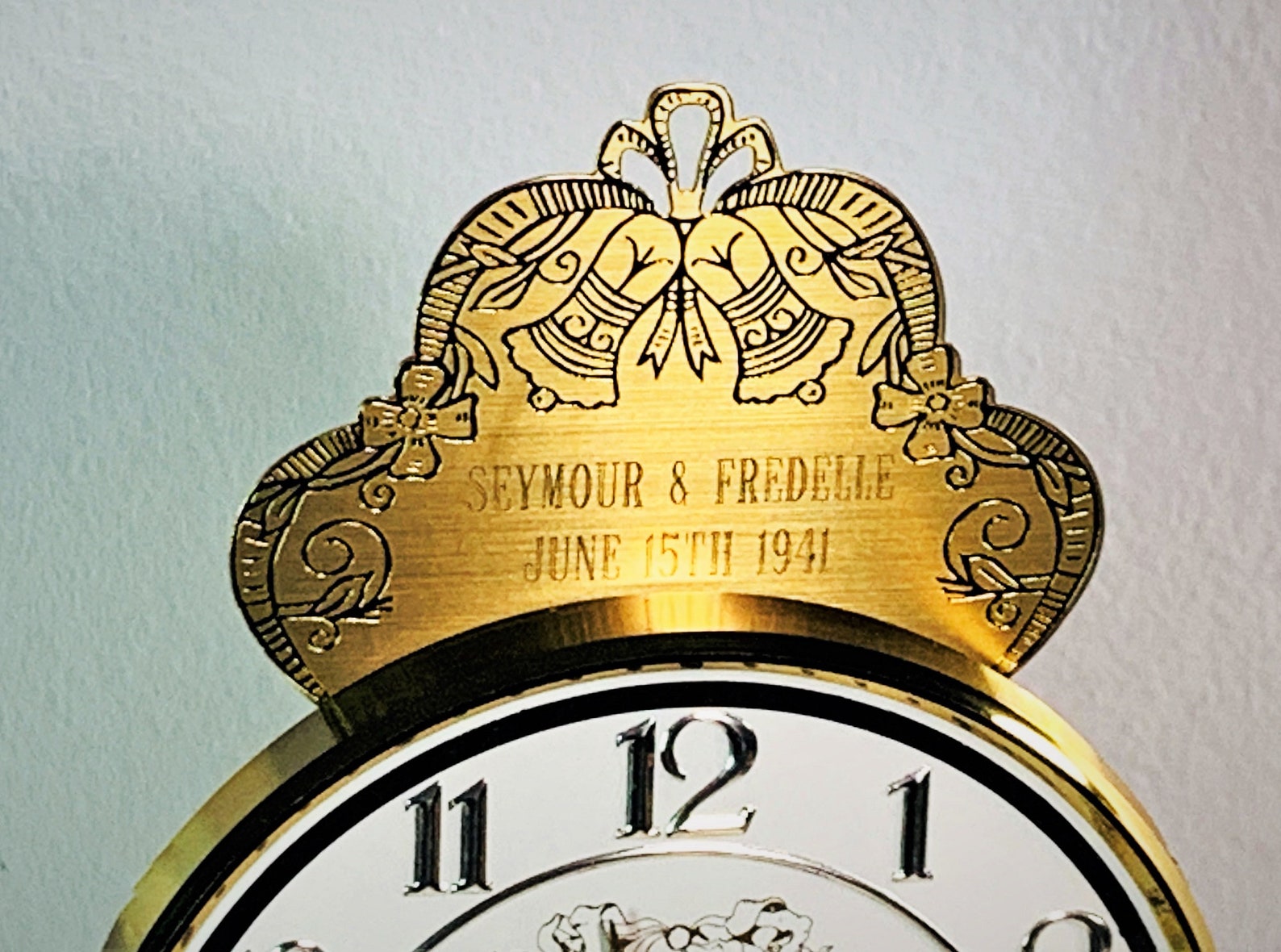 Benchmark Germany Anniversary Clock Brass & Enamel Engraved - Etsy