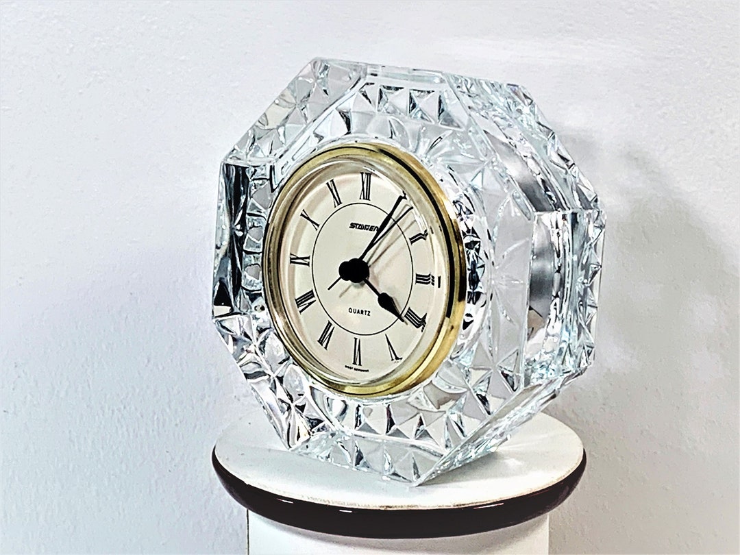 Vintage Staiger West Germany France Fine Crystal Clock, Hexagon Shape ...