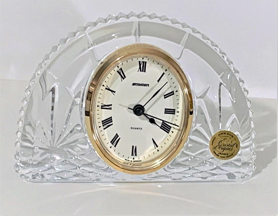 Clocks Home Décor Cristal D'arque lead crystal clock etna.com.pe
