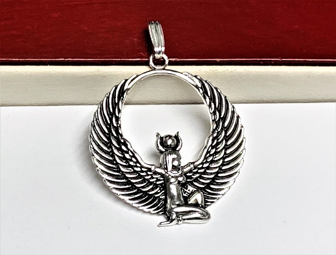 Sterling Silver Egyptian Winged Goddess ISIS Charm Goddess of | Etsy