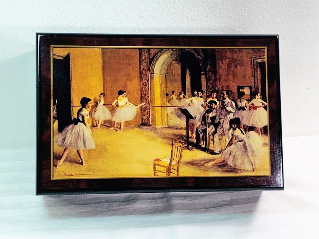 Vintage Ballet Music Box, 'dance Class at the Opera' Edgar Degas Art ...