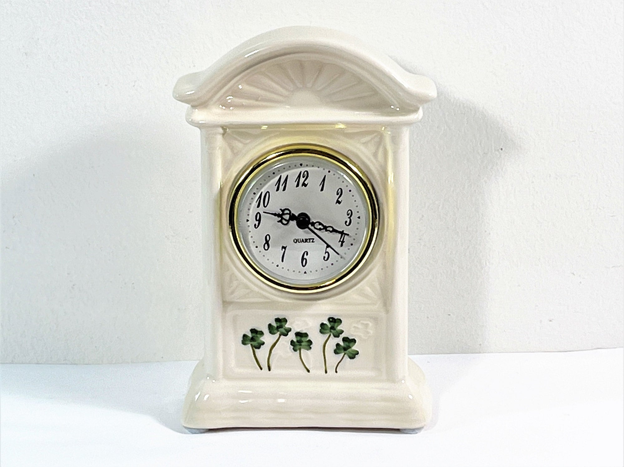 Vintage Watervale® Ireland Parian China Green Clovers Clock. M2188 ...