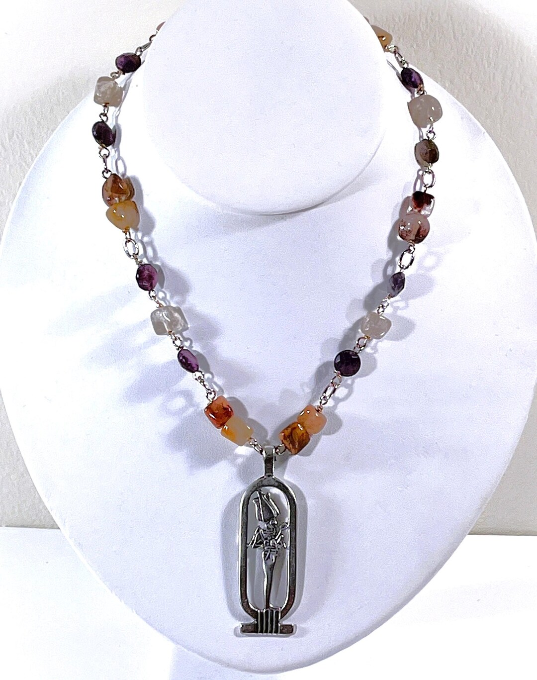 Vintage Egyptian Ritual Necklace, God 'osiris' of Fertility ...