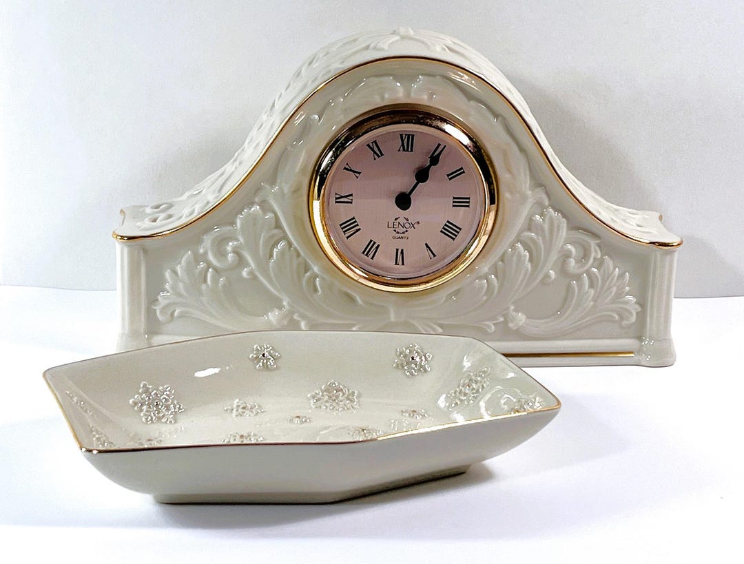 Lenox® 'chippendale' Fine Bone China Clock, 1993 USA Made & Lenox ...