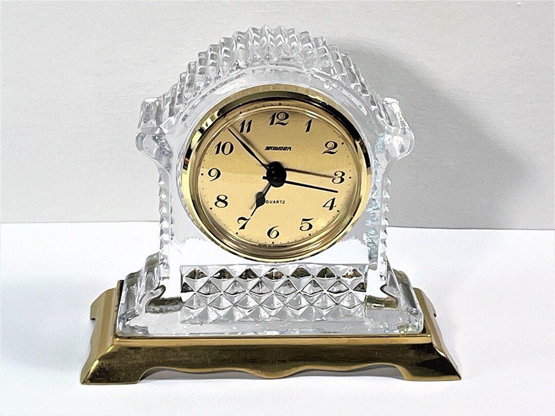 Vintage Staiger® Germany Crystal Clock, Hand Cut 24% Lead Crystal ...