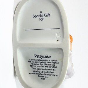 Vintage 1981 Pattycake Original Porcelain Sculpture "mother and Child", Premier Issue by Roman ...