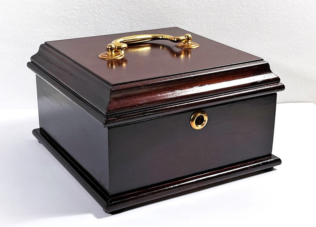 Vintage the Bombay Company Jewelry Box, Key Lock, Movable Tray, Mirror ...