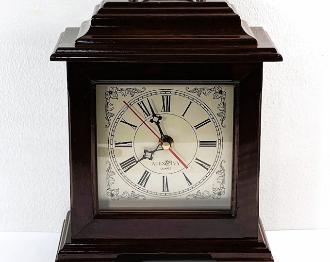 Vintage ©1991 the Bombay Co.® Alex & Ivy Wood Carriage Clock, Large ...