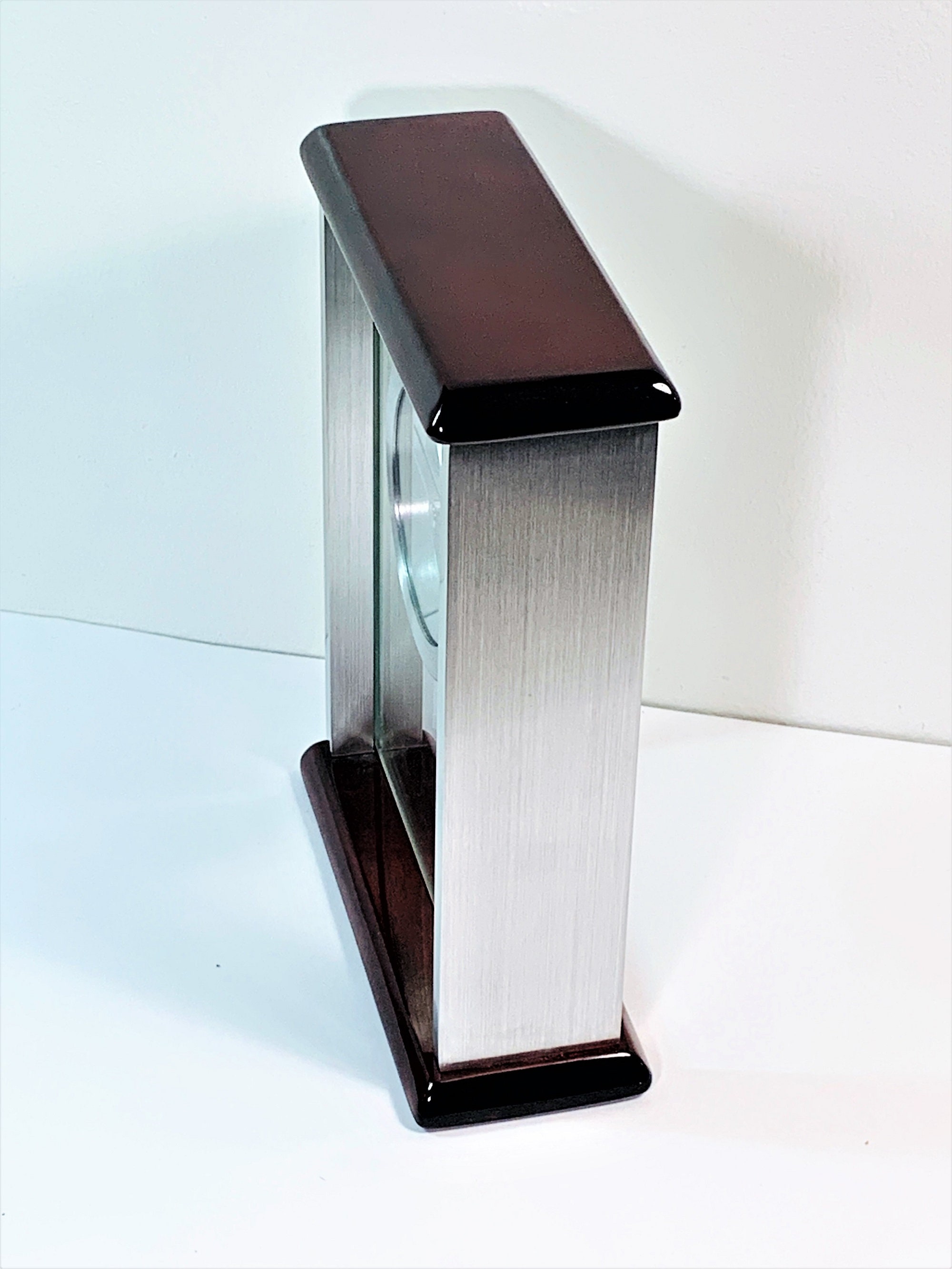 Danbury® Things Remembered Mantel Clock, Mahogany Gloss, Tempered Glass ...