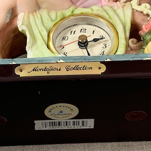 Vintage Montefiori Italy Figurine Clock, Beautiful Girl Lady Lounging ...