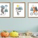 Woodland Animals Kids Room Wall Decor Set of 3 Scandi Nursery Prints ...