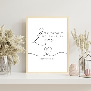 Let All That You Do Be Done in Love 1 Corinthians 16:14 Wall Art ...