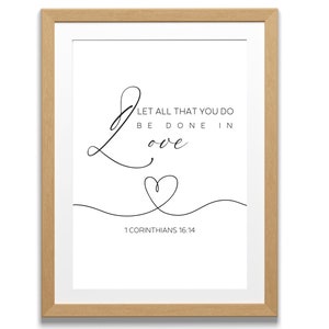 Let All That You Do Be Done in Love 1 Corinthians 16:14 Wall Art ...