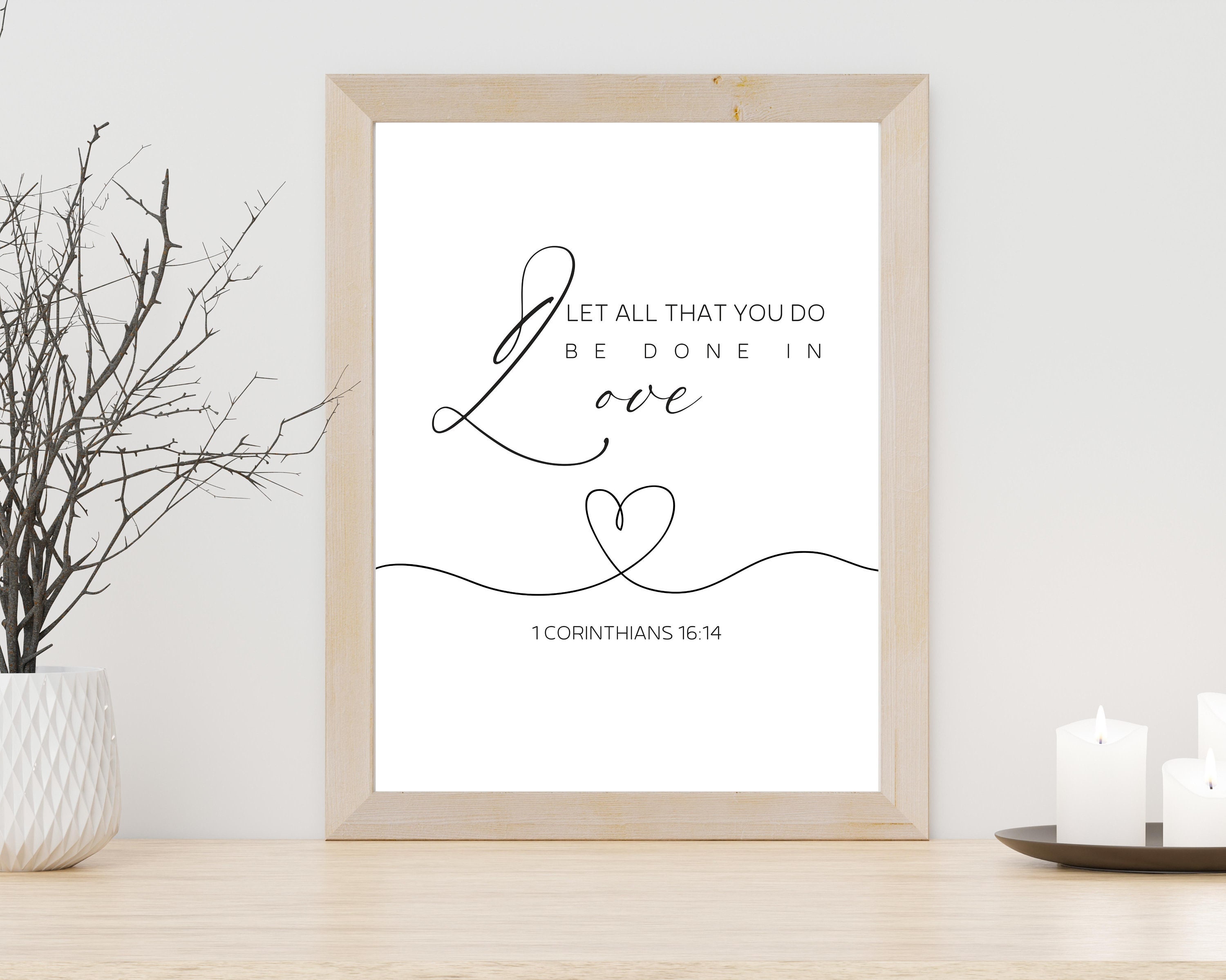 Let All That You Do Be Done in Love 1 Corinthians 16:14 Wall - Etsy