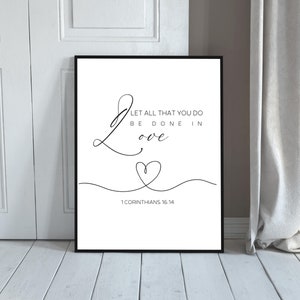 Let All That You Do Be Done in Love 1 Corinthians 16:14 Wall Art ...