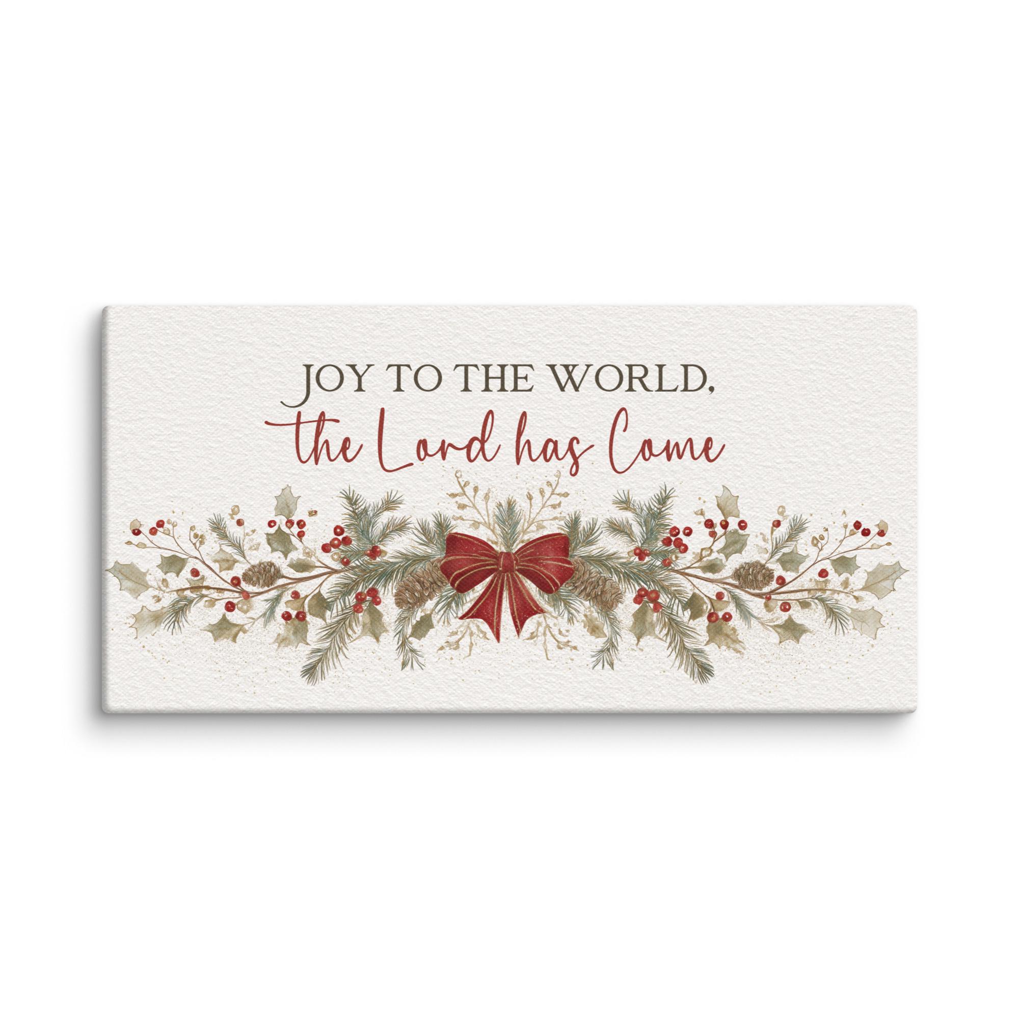 Joy to the World the Lord Has Come Canvas Wall Art, Christian Christmas ...