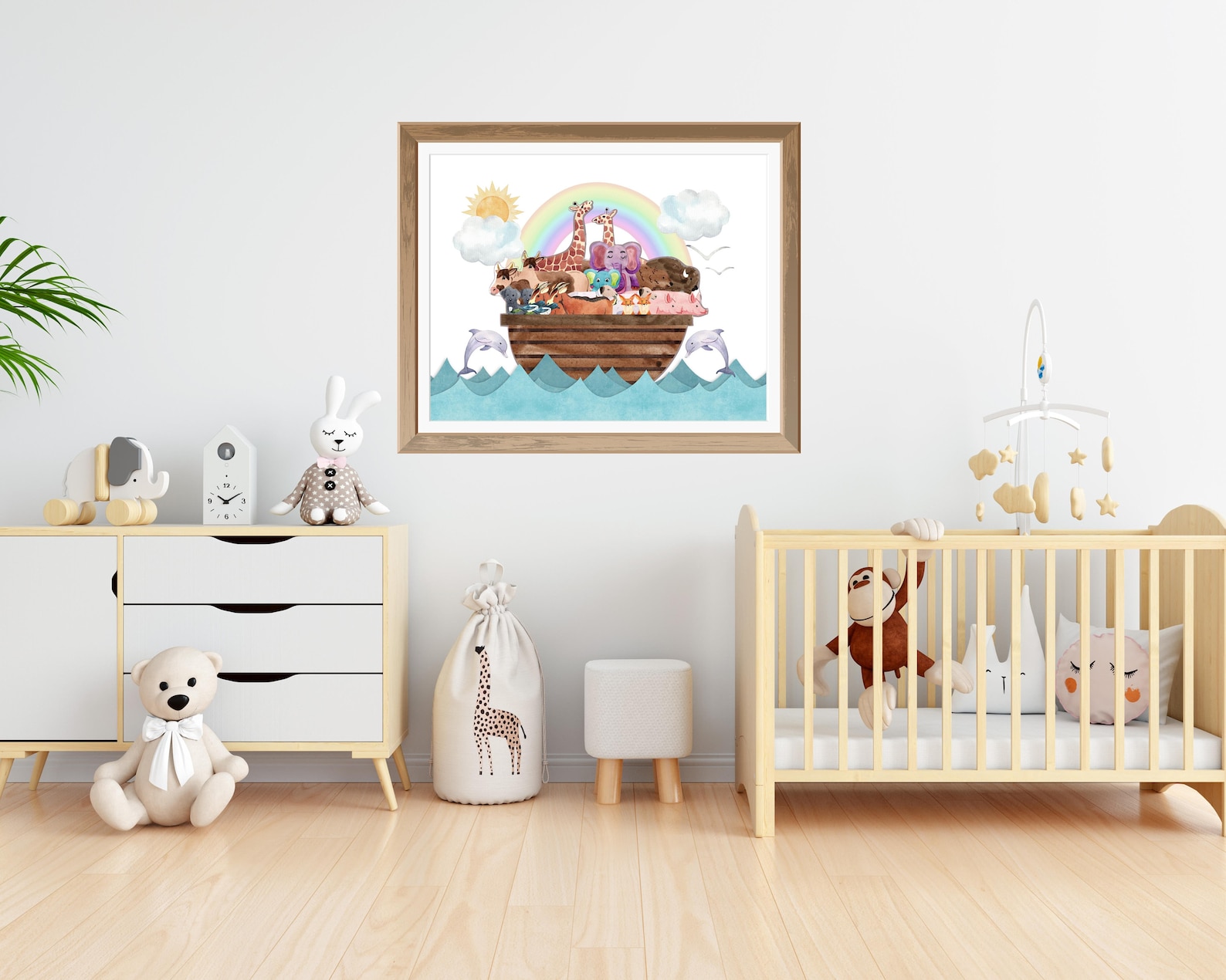 Noah's Ark Nursery Wall Decor Printable Art Gender Neutral Nursery Baby ...