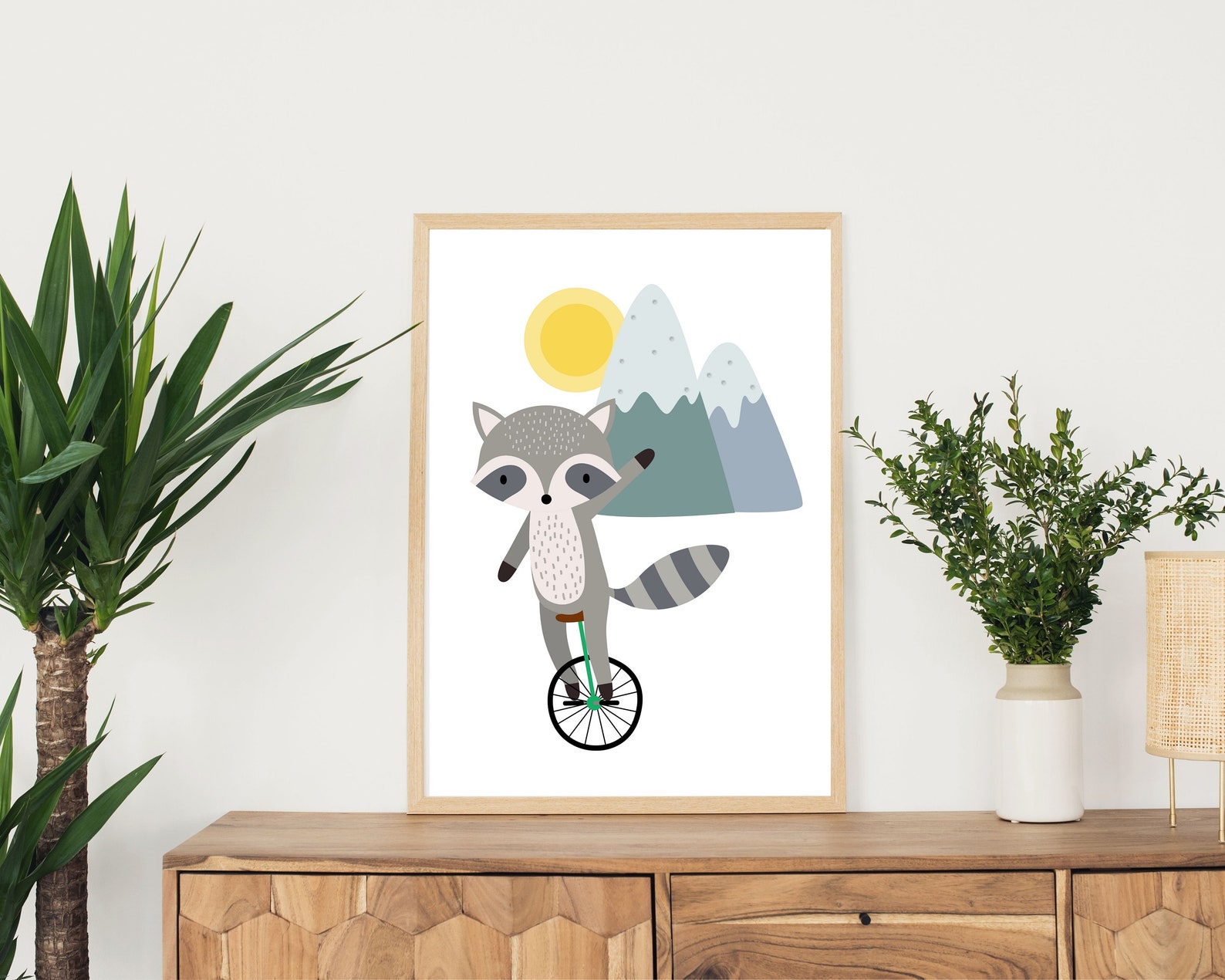 Woodland Animals Kids Room Wall Decor Set of 3 Scandi Nursery Prints ...