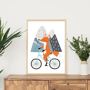 Woodland Animals Kids Room Wall Decor Set of 3 Scandi Nursery Prints ...