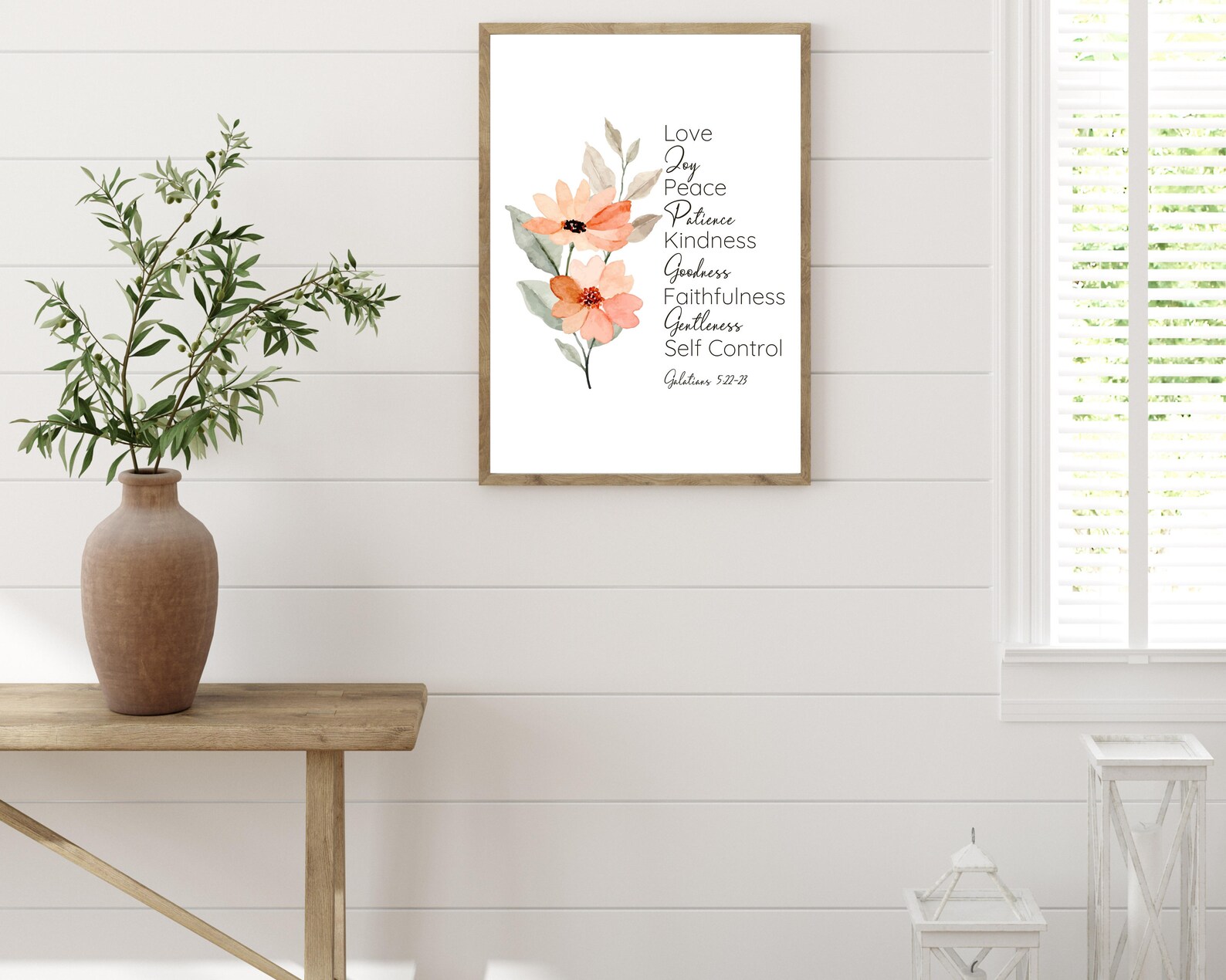 Fruit of the Spirit Floral Watercolor Wall Art DIGITAL PRINT Bible ...