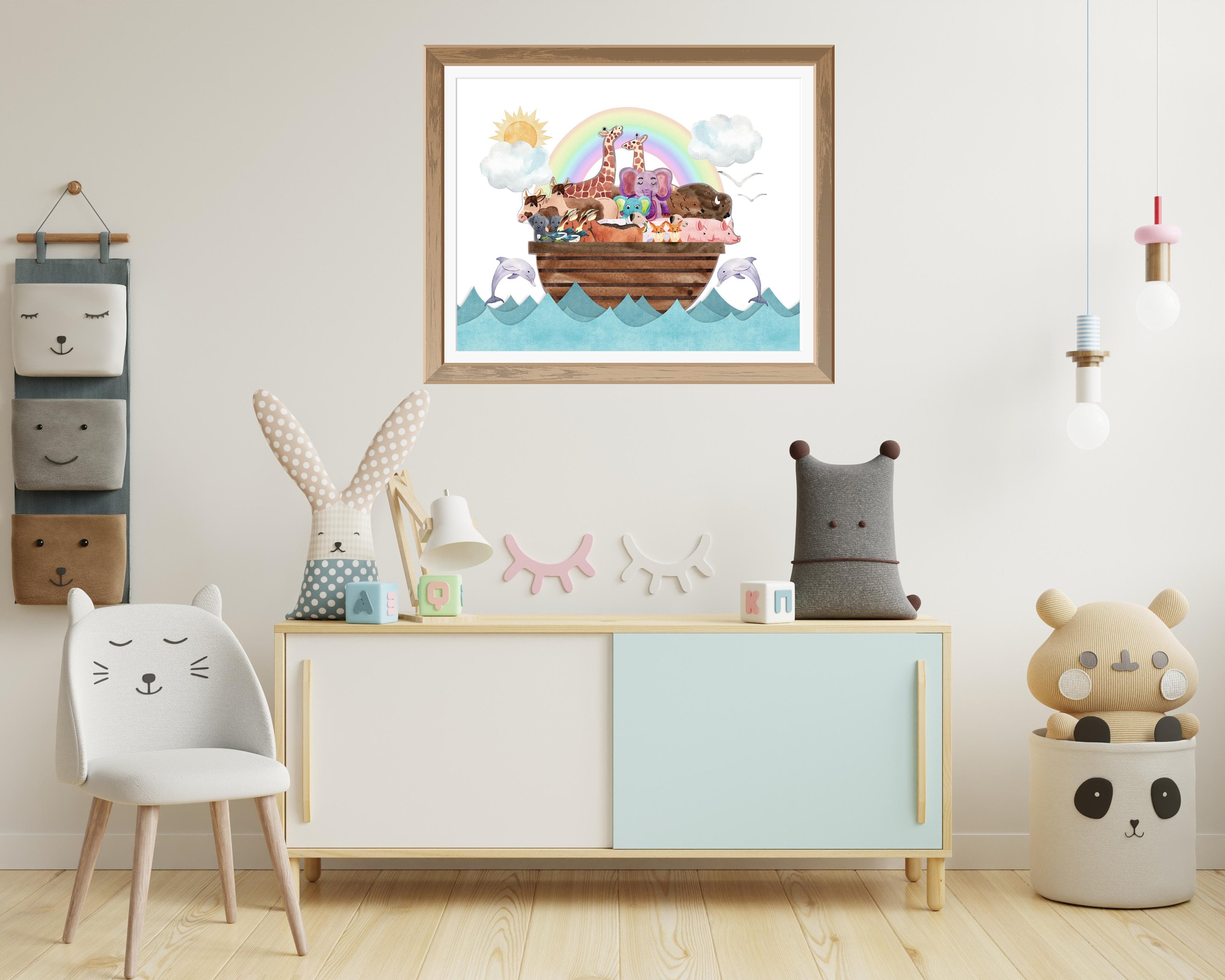 Noah's Ark Nursery Wall Decor Printable Art Gender Neutral Nursery Baby ...