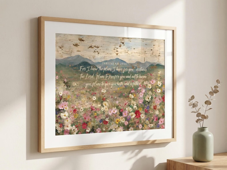 Jeremiah 29:11 Bible Verse Wall Art - Christian Scripture Print With ...