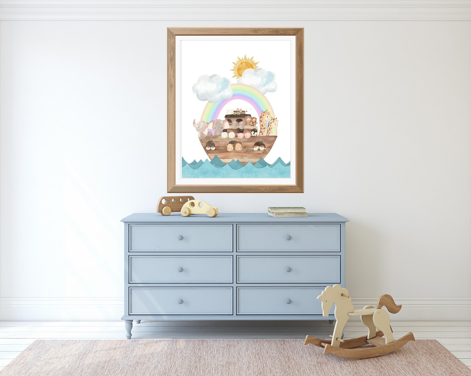 Noah's Ark Nursery Wall Decor Printable Art Gender Neutral Nursery Baby ...
