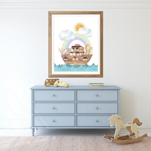 Noah's Ark Nursery Wall Decor Printable Art | Gender Neutral Nursery ...