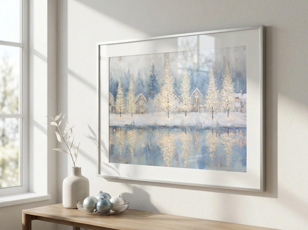 Winter Holidays Landscape Poster, Museum Quality Christmas Decor ...