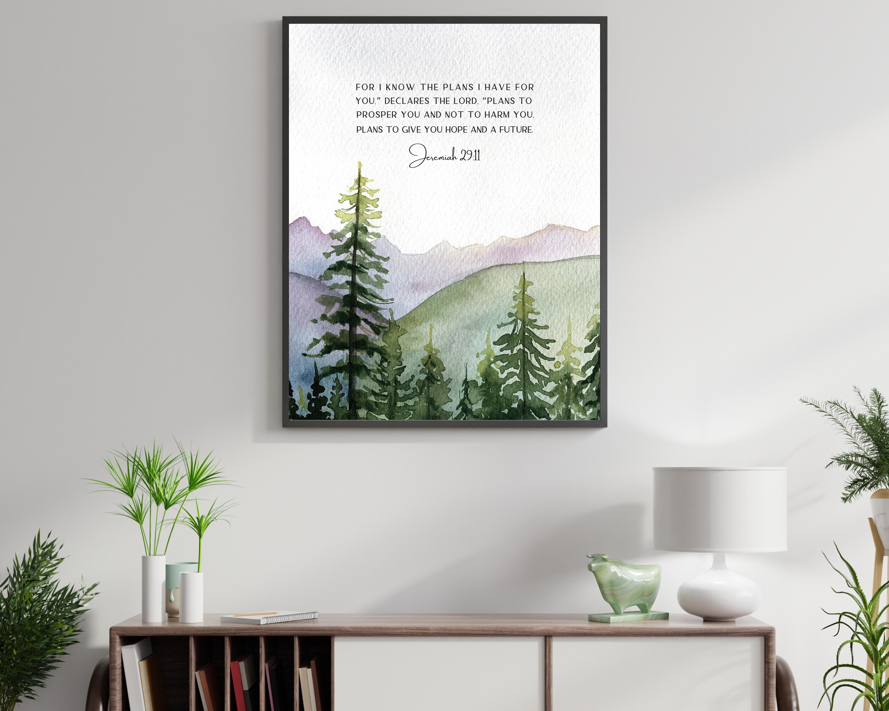 Jeremiah 29:11 DIGITAL PRINT Christian Watercolor Rustic Art - Etsy