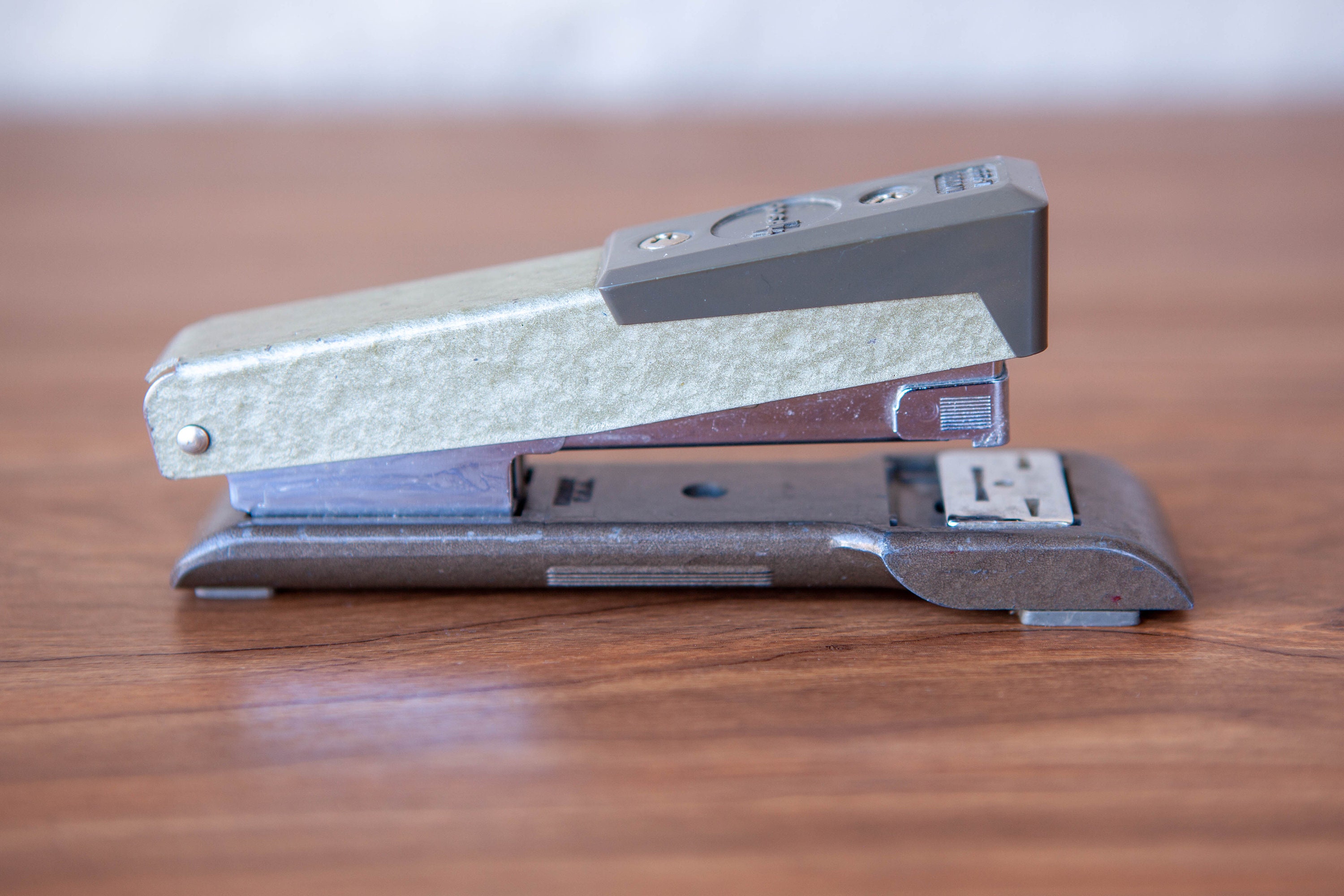 Vintage APSCO Stapler, Model A-55 / Color: Brown & Taupe Gray W/ Silver ...