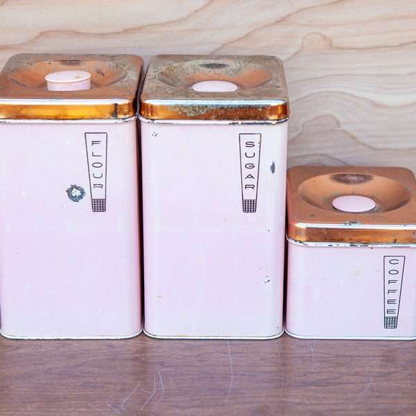 Pink Canisters - Etsy