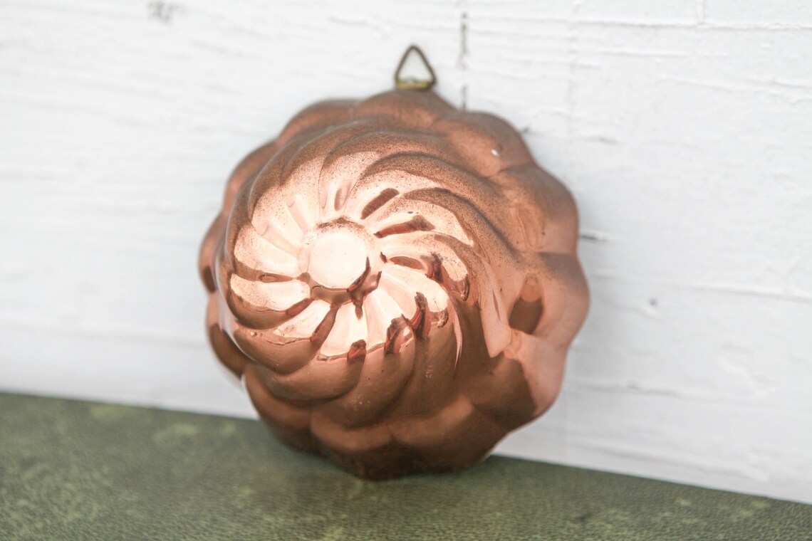 Spiral / Pinwheel Design Copper Coated Aluminum Jello Mold / - Etsy
