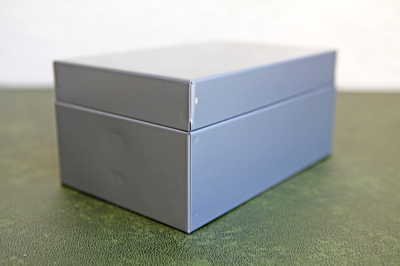 Gray Metal Storage Box With Alphabetical Card Dividers / Vintage ...