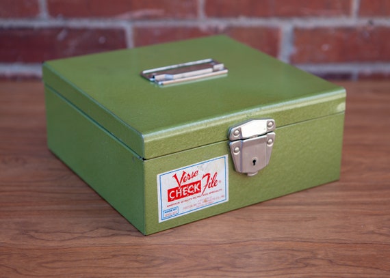 Pea Green Metal Lock Box W/ Handle Made by Versa Box / Size: - Etsy