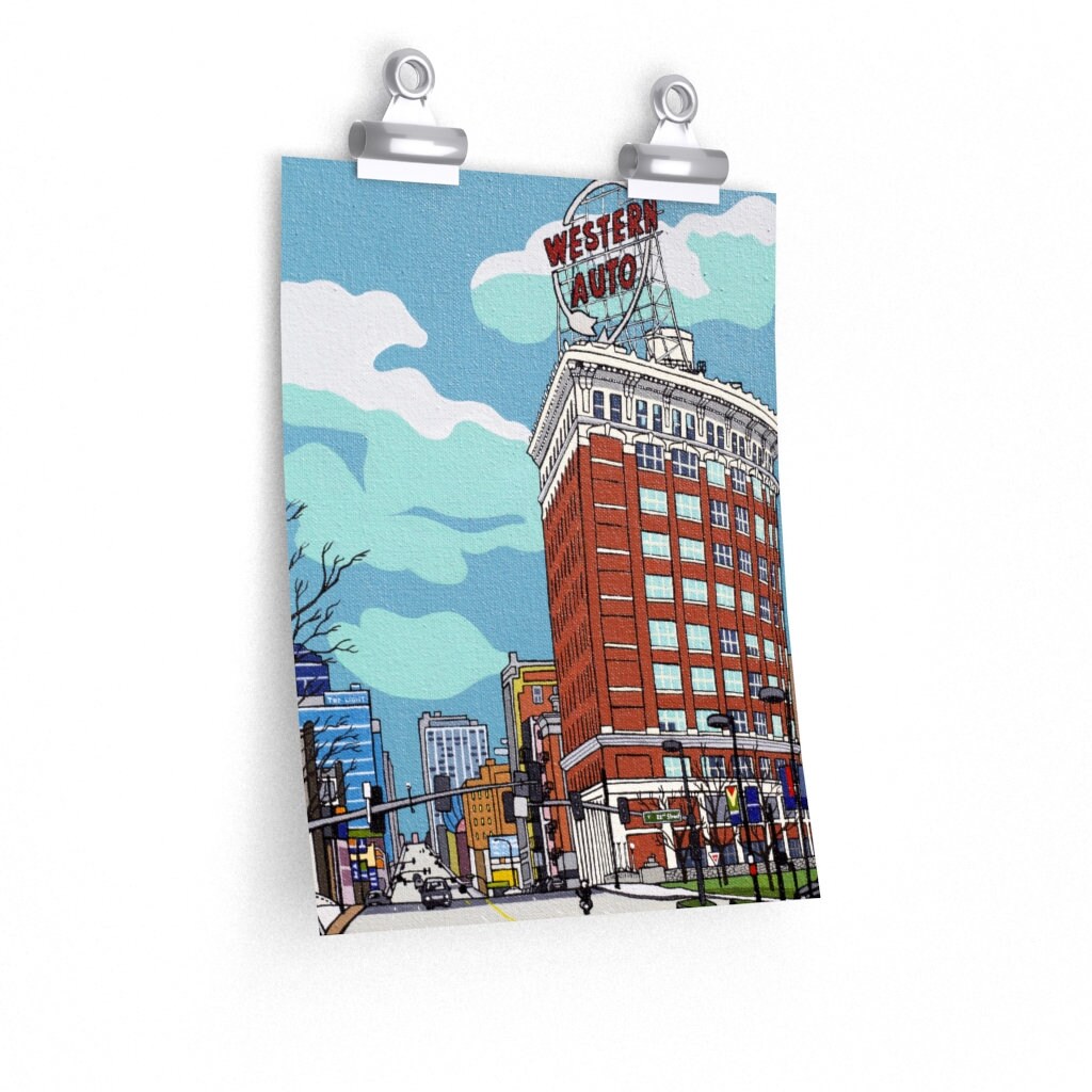 Western Auto Building ~ Iconic Kansas City Landscape ~ Premium Matte ...