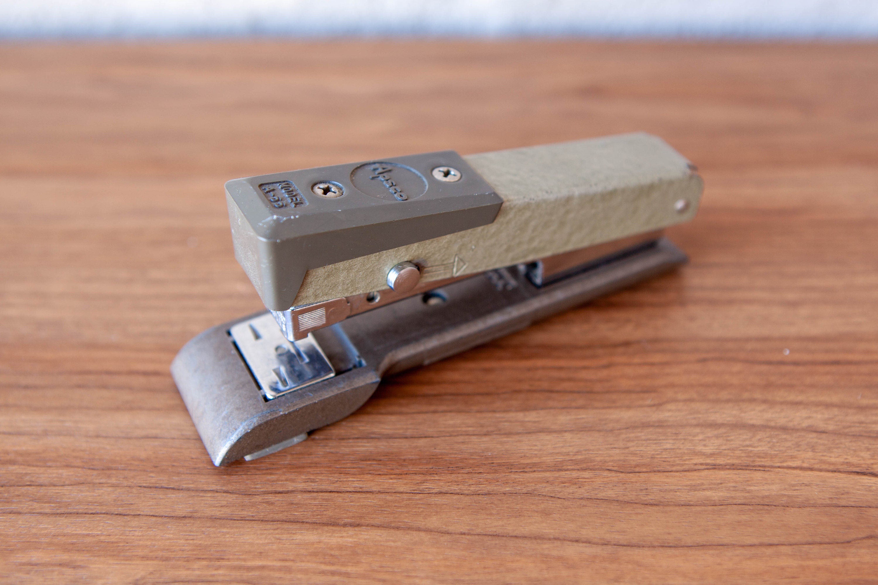 Vintage APSCO Stapler, Model A-55 / Color: Brown & Taupe Gray W/ Silver ...