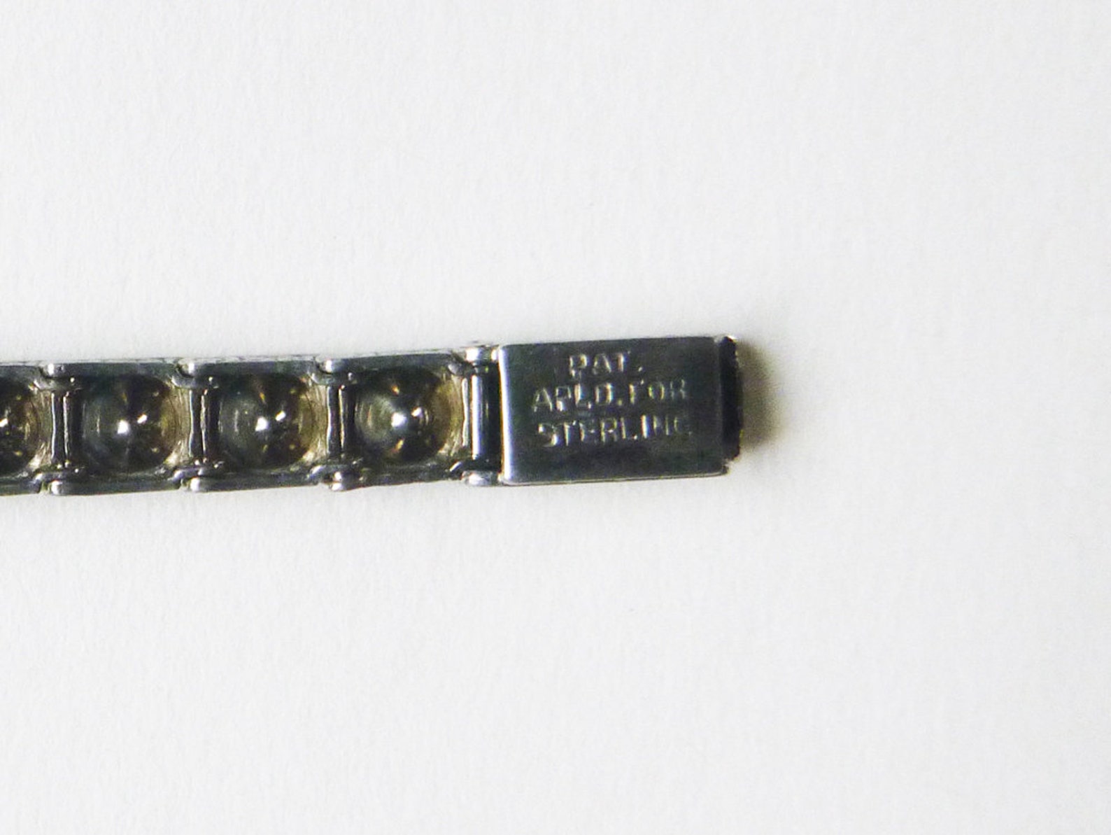 Art Deco Sterling Silver Crystal and Red Paste Rhinestone Line - Etsy