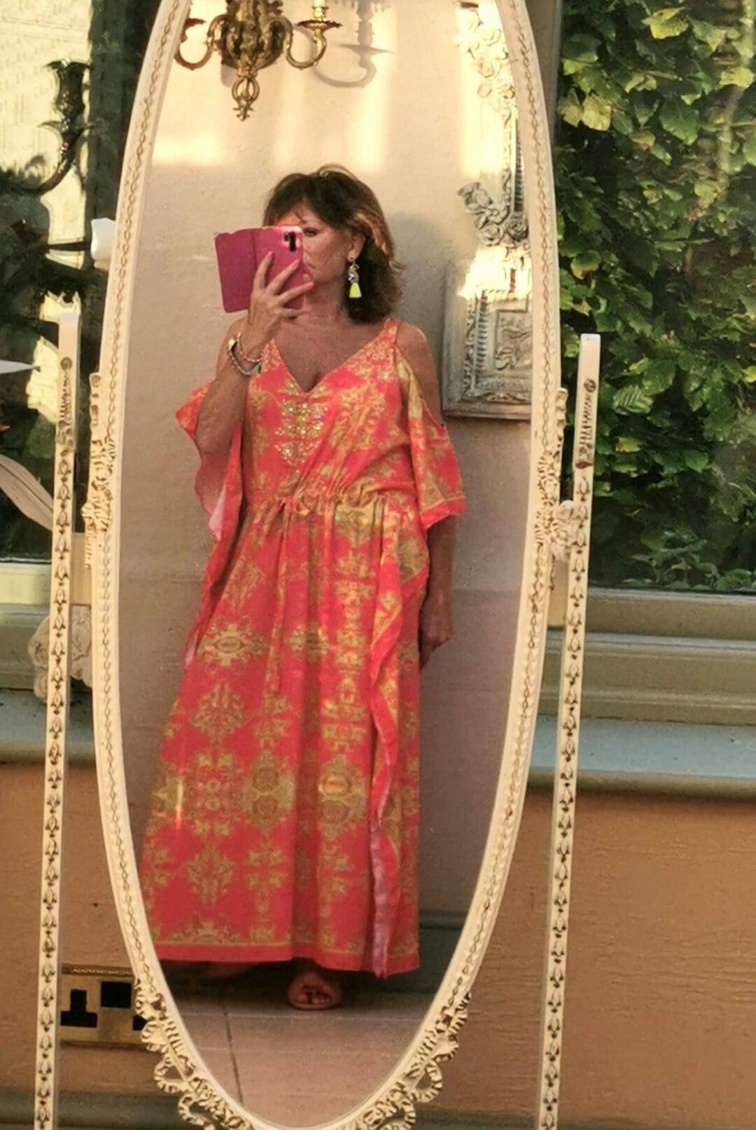 The Kaftan Heaven 'cassandra' Orange and Gold Colour Baroque Print ...