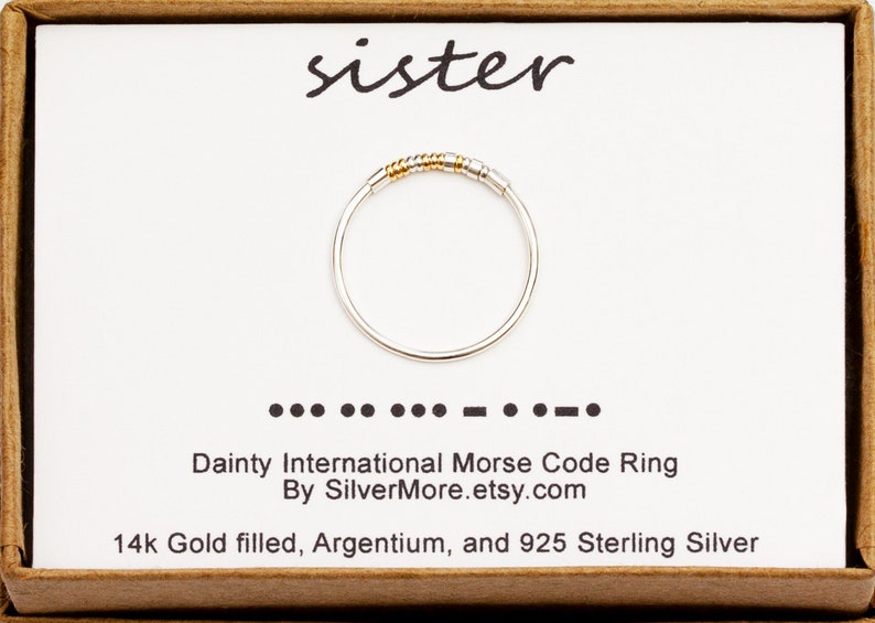 CUSTOM Morse Code Ring Personalized Morse Code Ring Any - Etsy