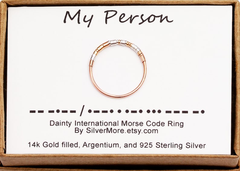 CUSTOM Morse Code Ring Personalized Morse Code Ring Any - Etsy