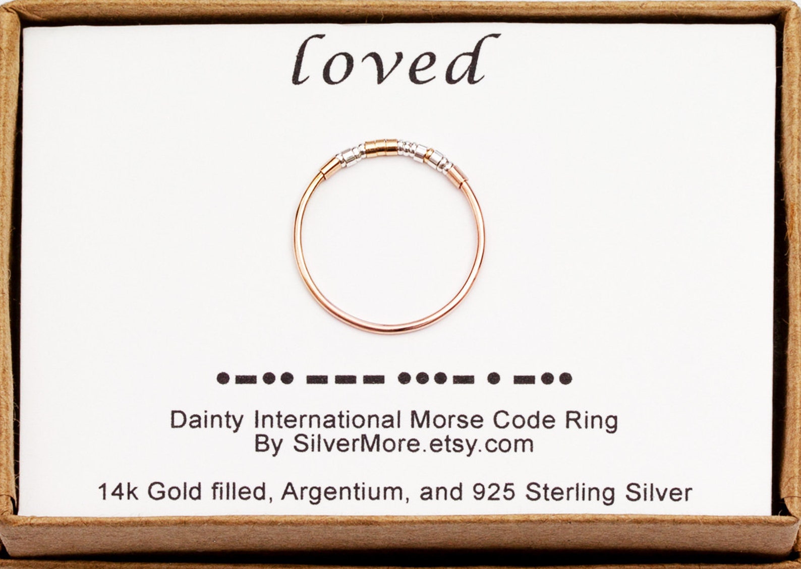 CUSTOM Morse Code Ring, Personalized Morse Code Ring, Any Word, Date ...