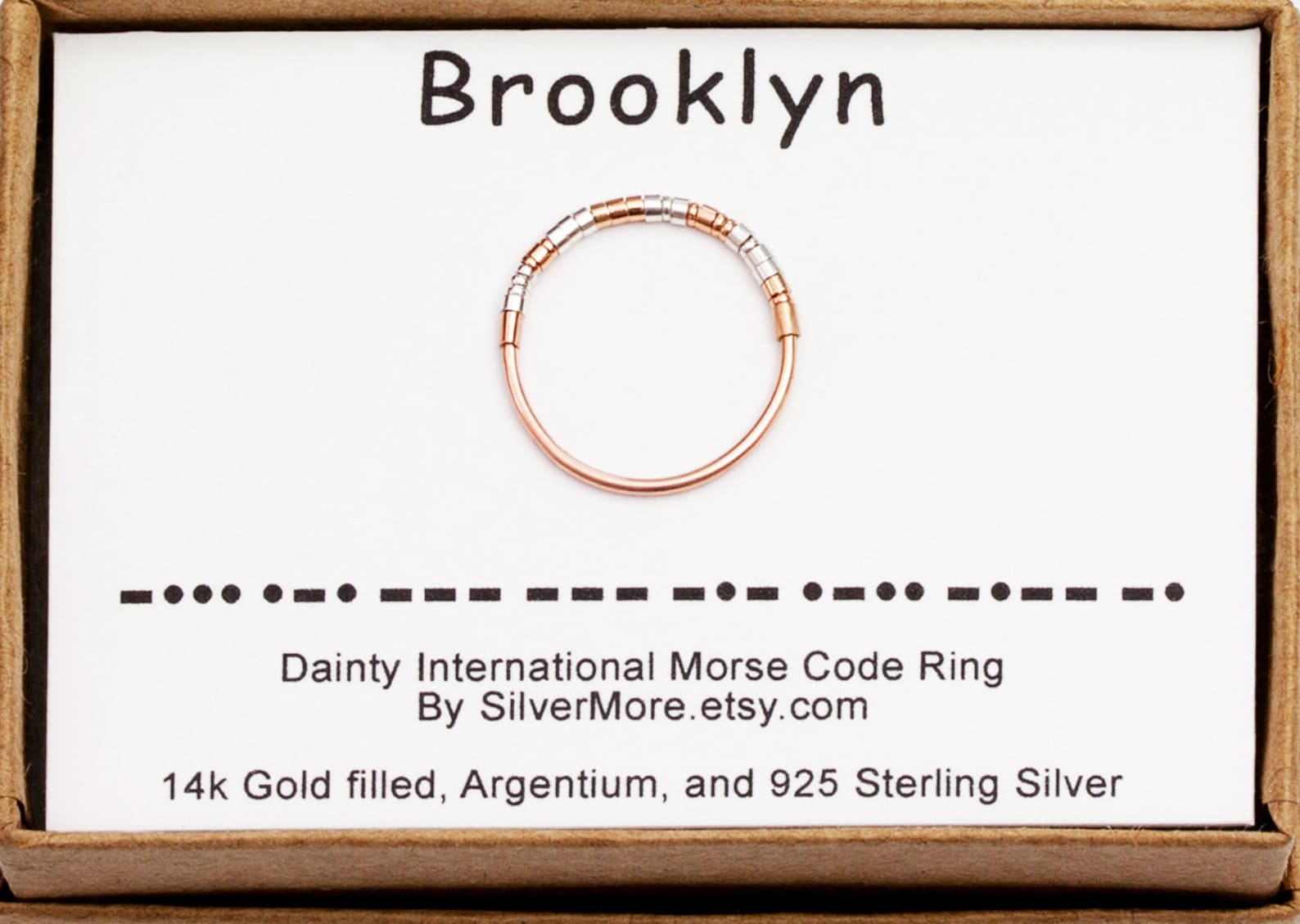 CUSTOM Morse Code Ring, Personalized Morse Code Ring, Any Word, Date ...