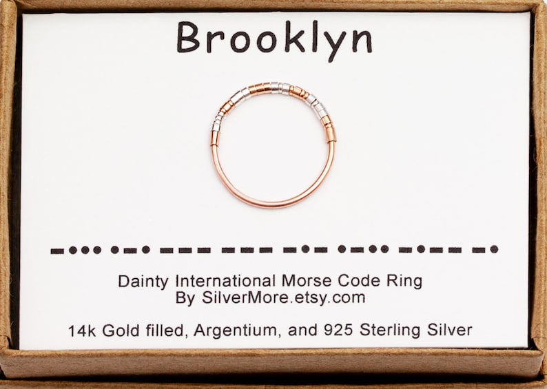 CUSTOM Morse Code Ring Personalized Morse Code Ring Any - Etsy