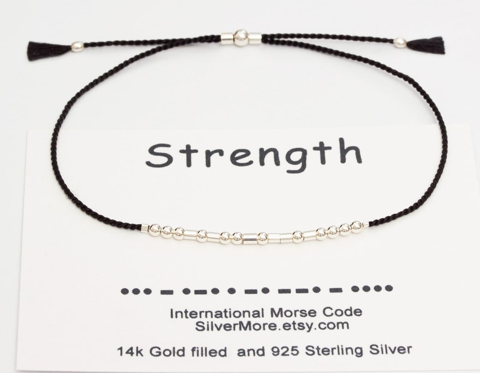 WARRIOR Morse Code Bracelet Survivor Recovery Strength - Etsy