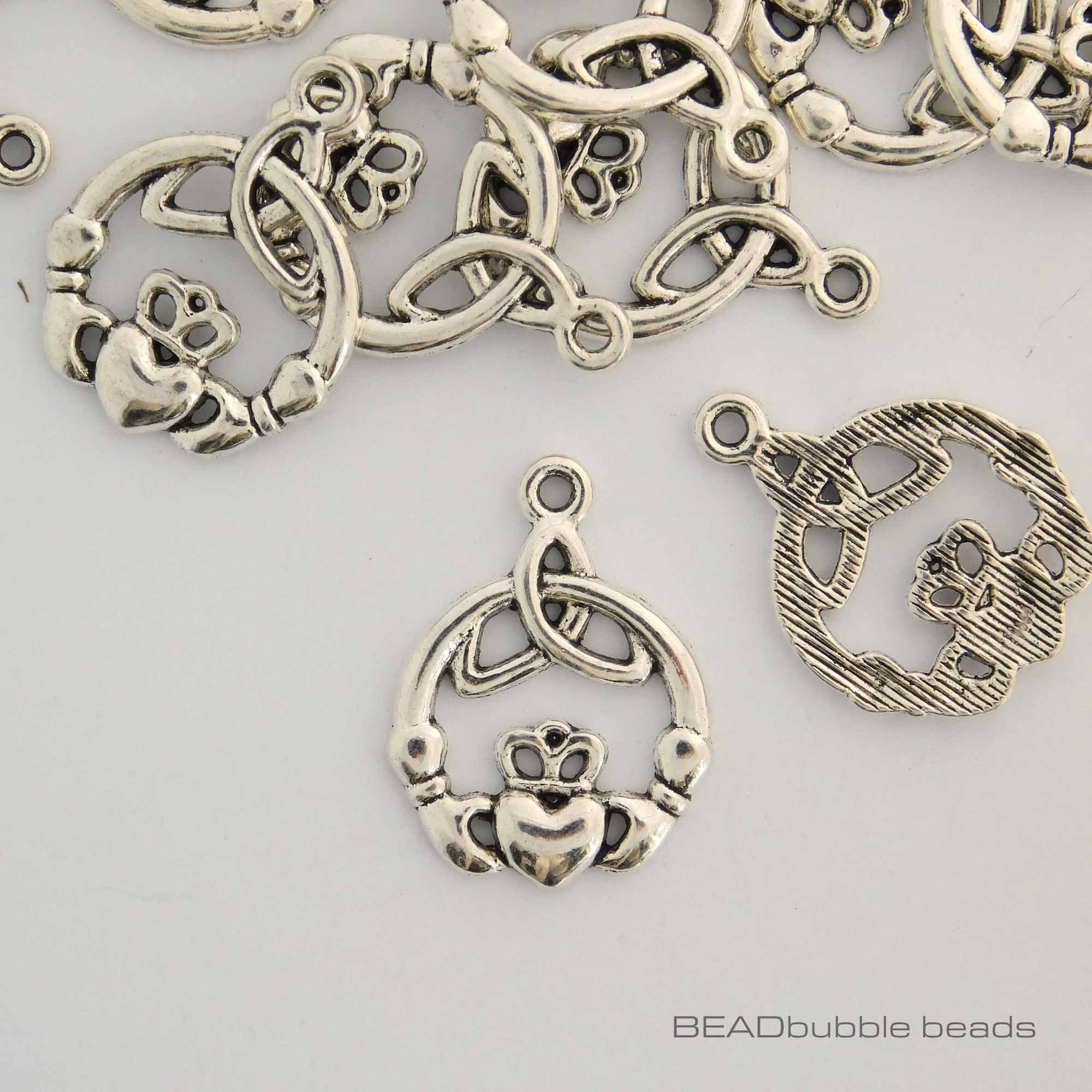 Irish Claddagh Charm 24mm Trinity Knot Celtic Charms - Etsy