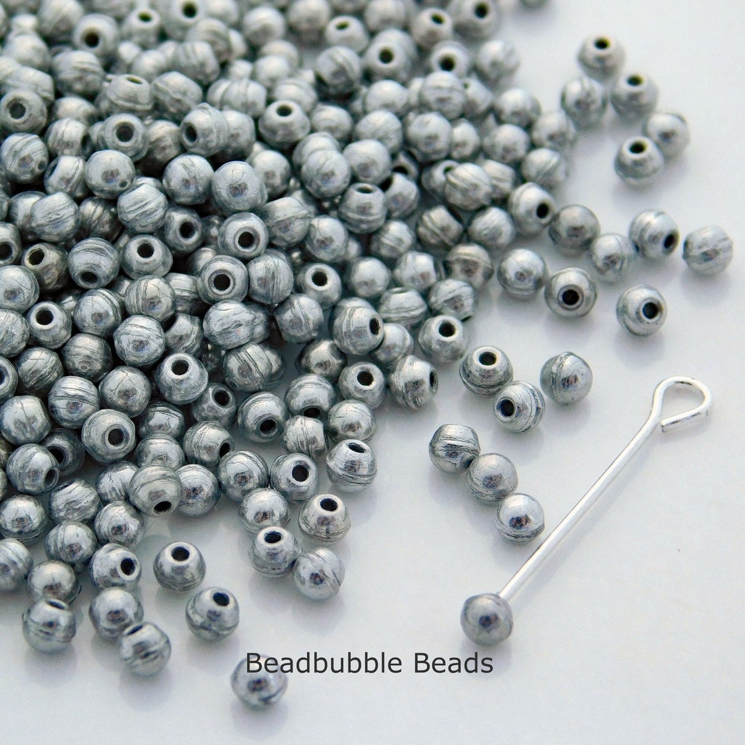 2mm Starman Finial™, Half Drilled Czech Glass Beads, Silver X 5g, Wire ...